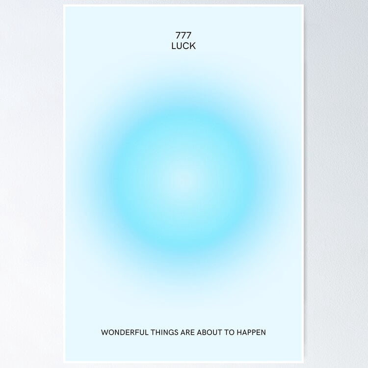 Angel Number 777 Aura UNFRAMED Poster, 12x18 - Walmart.com