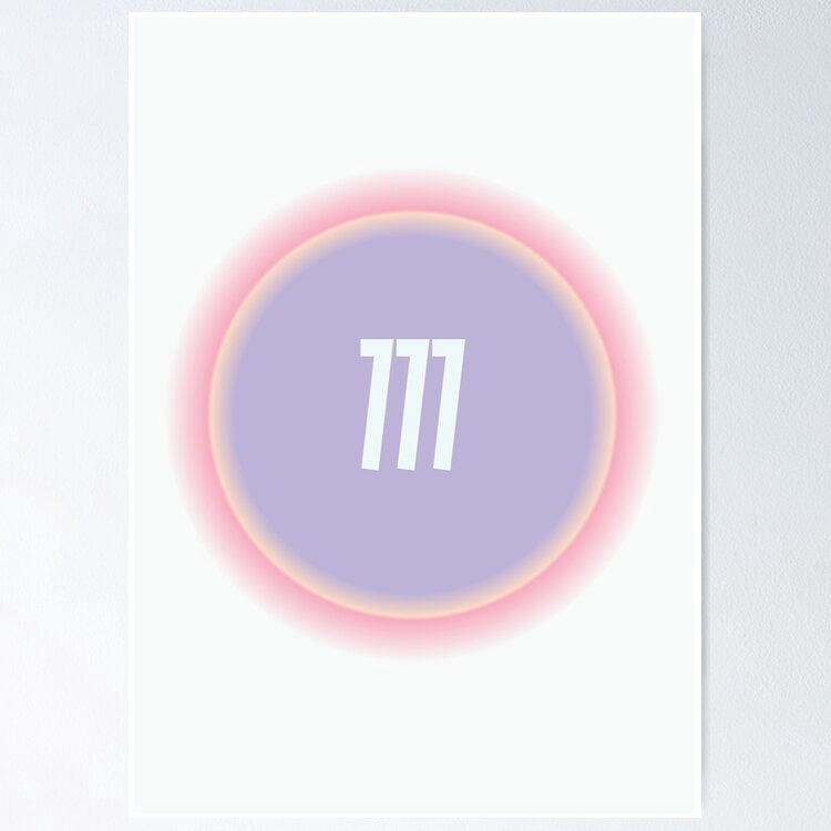 Angel Number 777 Manifestation Poster Poster- Unframed Poster | Wall ...