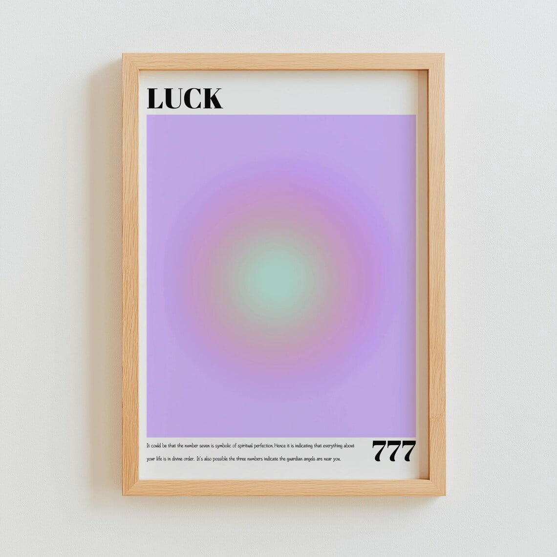 Angel Number 777 Poster · Aura Poster Print · Motivational Poster ...