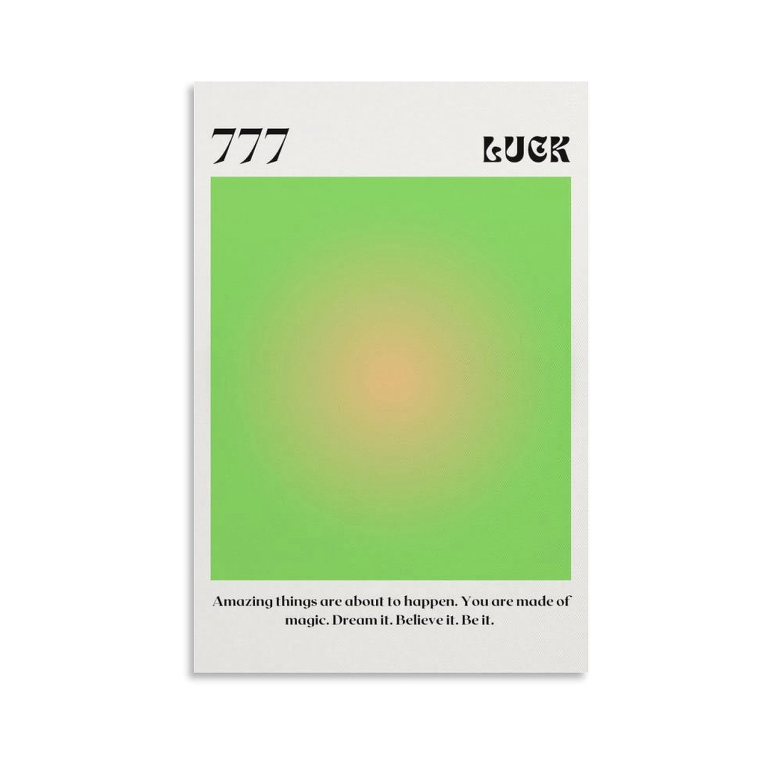 Angel Number 777 Poster Wall Art Picture Painting Poster Canvas Print ...