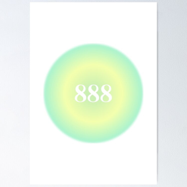 Angel Number 888. Aura Balance. Poster- Unframed Poster | Wall Art ...