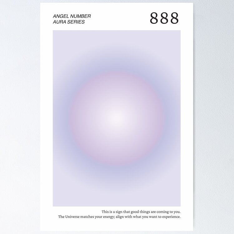 Angel Number 888 Aura UNFRAMED Poster, 12x18 - Walmart.com
