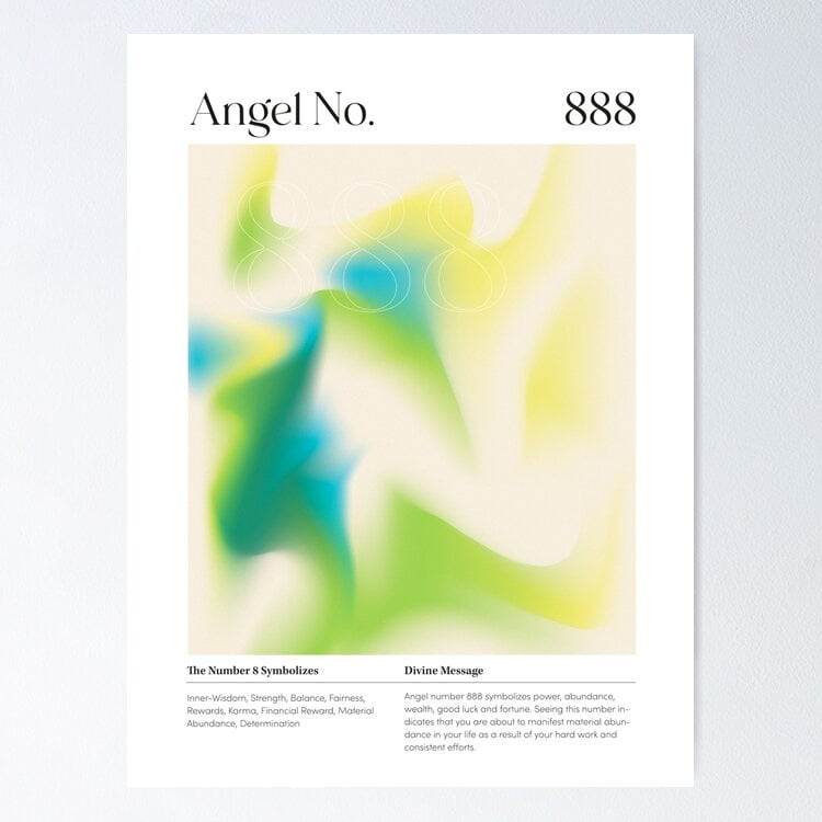 Angel Number 888 Aura UNFRAMED Poster UNFRAMED Poster, 18x24 - Walmart.com