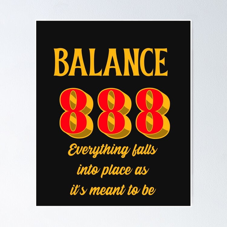 Angel Number 888 Balance UNFRAMED Poster, 18x24 - Walmart.com