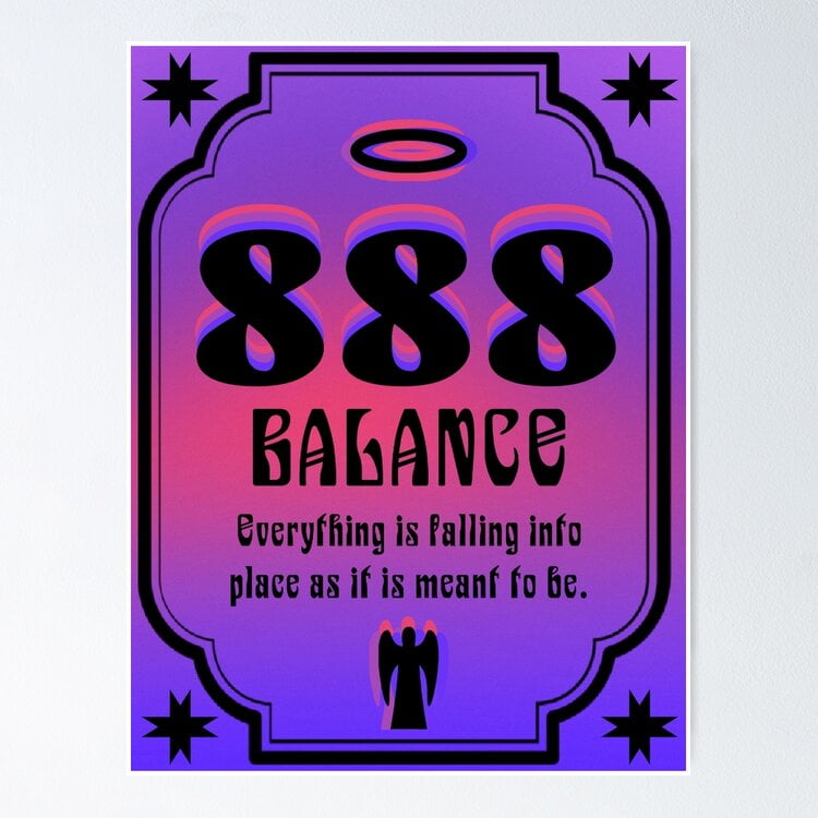 Angel Number 888 Poster - KIRA.1070, UNFRAMED-12x18 - Walmart.com