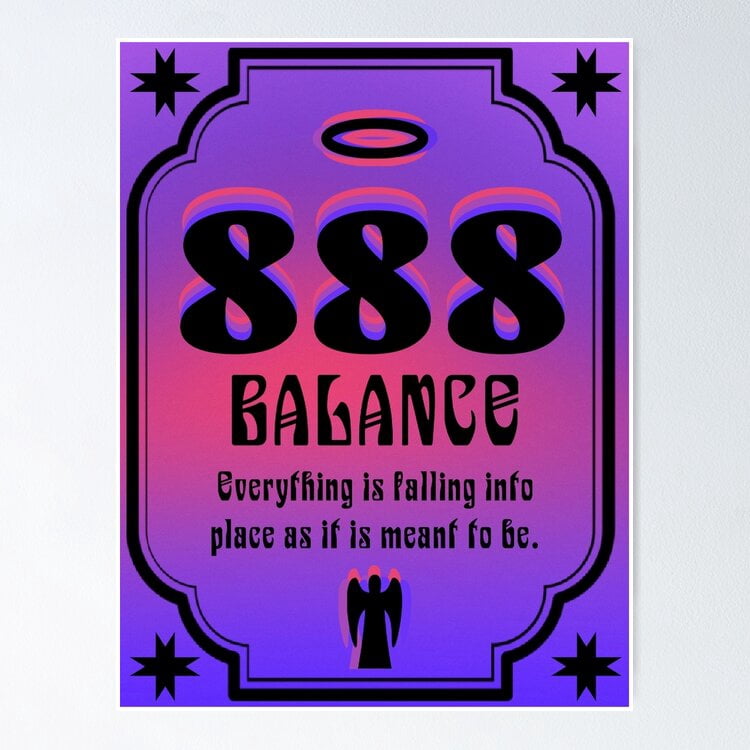 Angel Number 888 UNFRAMED Poster, 18x24 - Walmart.com