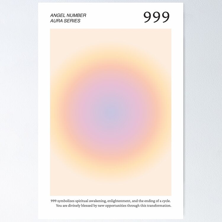 Angel Number 999 Aura UNFRAMED Poster, 16x24 - Walmart.com