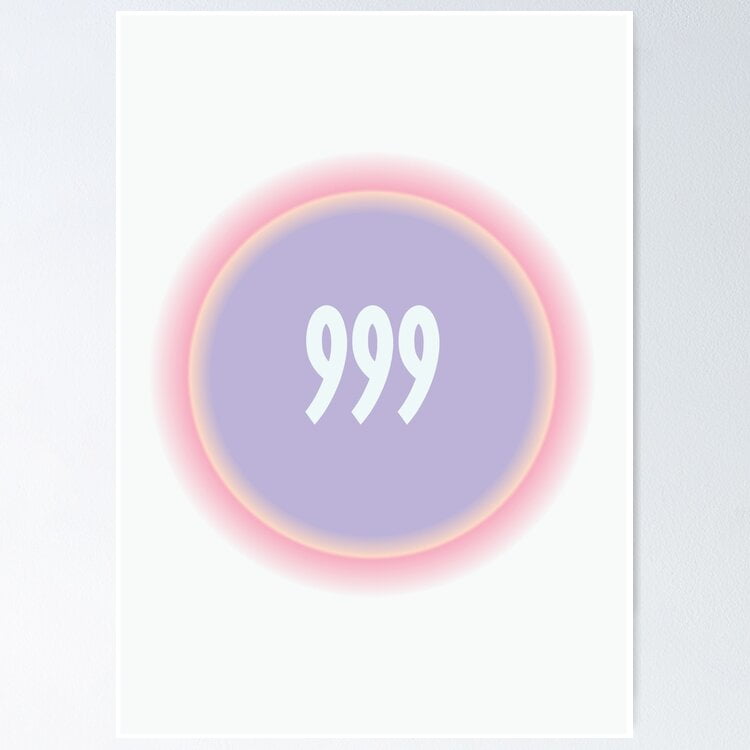 Angel Number 999 Manifestation Poster Poster- Unframed Poster | Wall ...