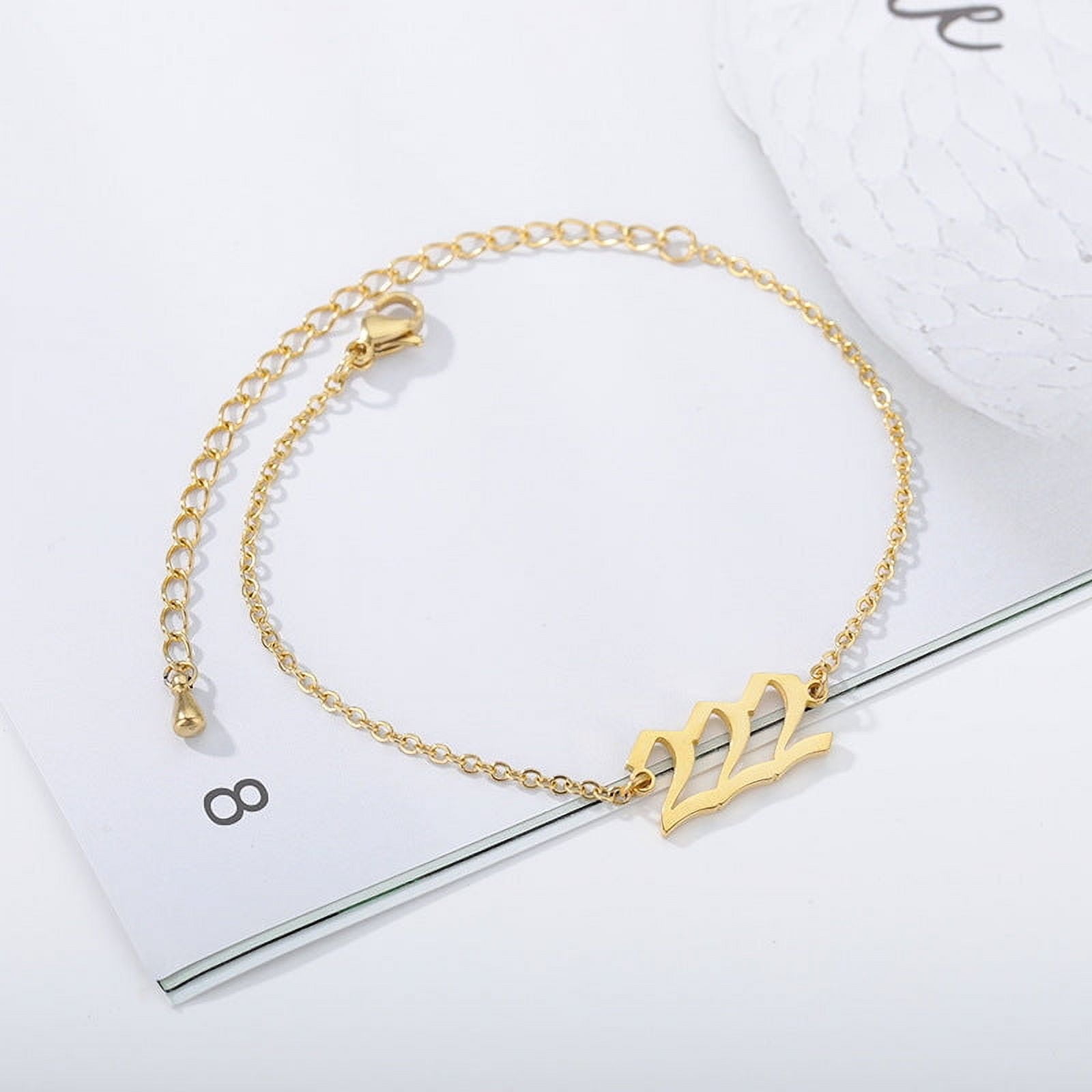 Angel Number Bracelet Stainless Steel Digital Number Simple Jewelry ...