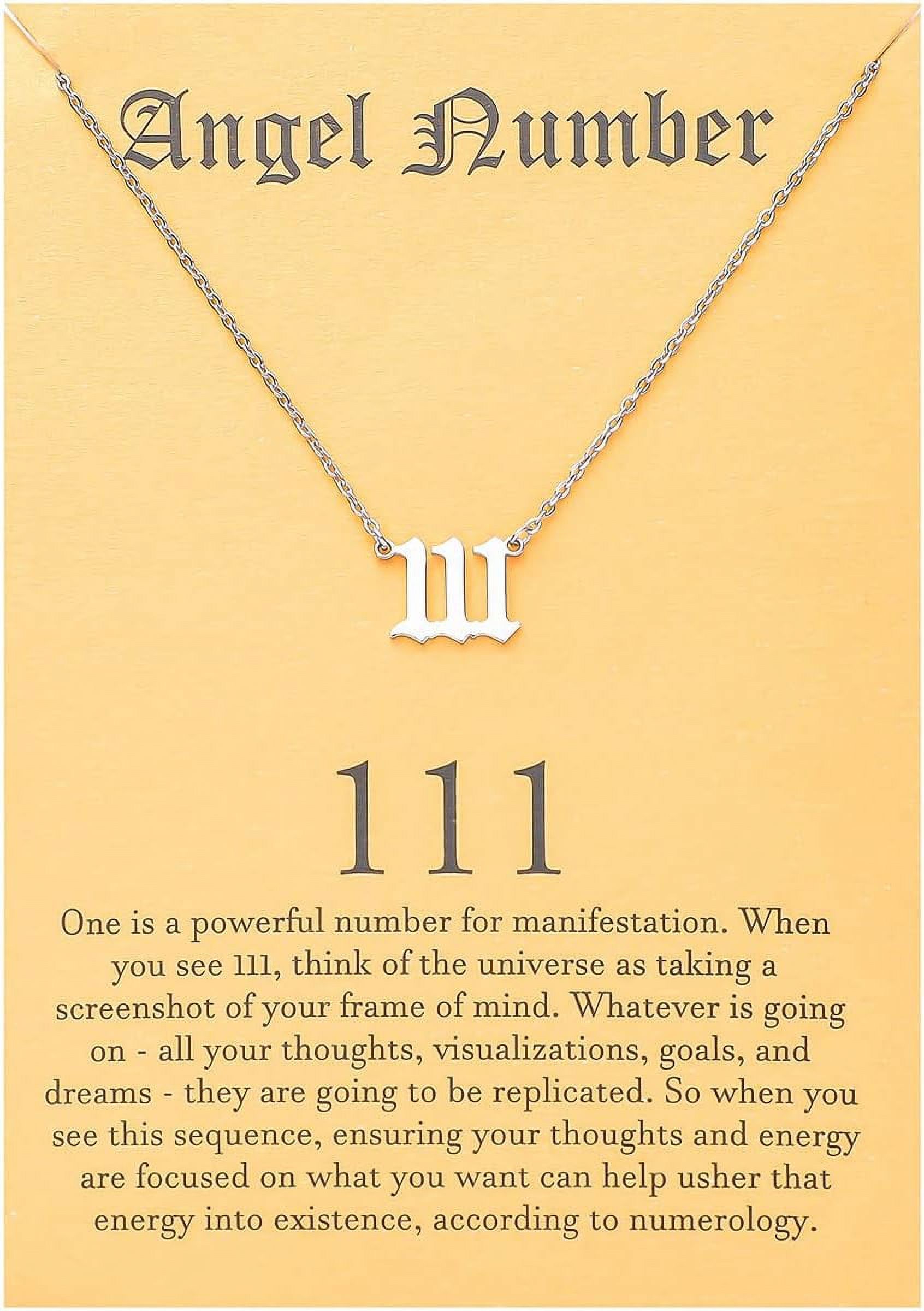Angel Number Choker Necklace Numerology Jewelry For Women[o1376 ...