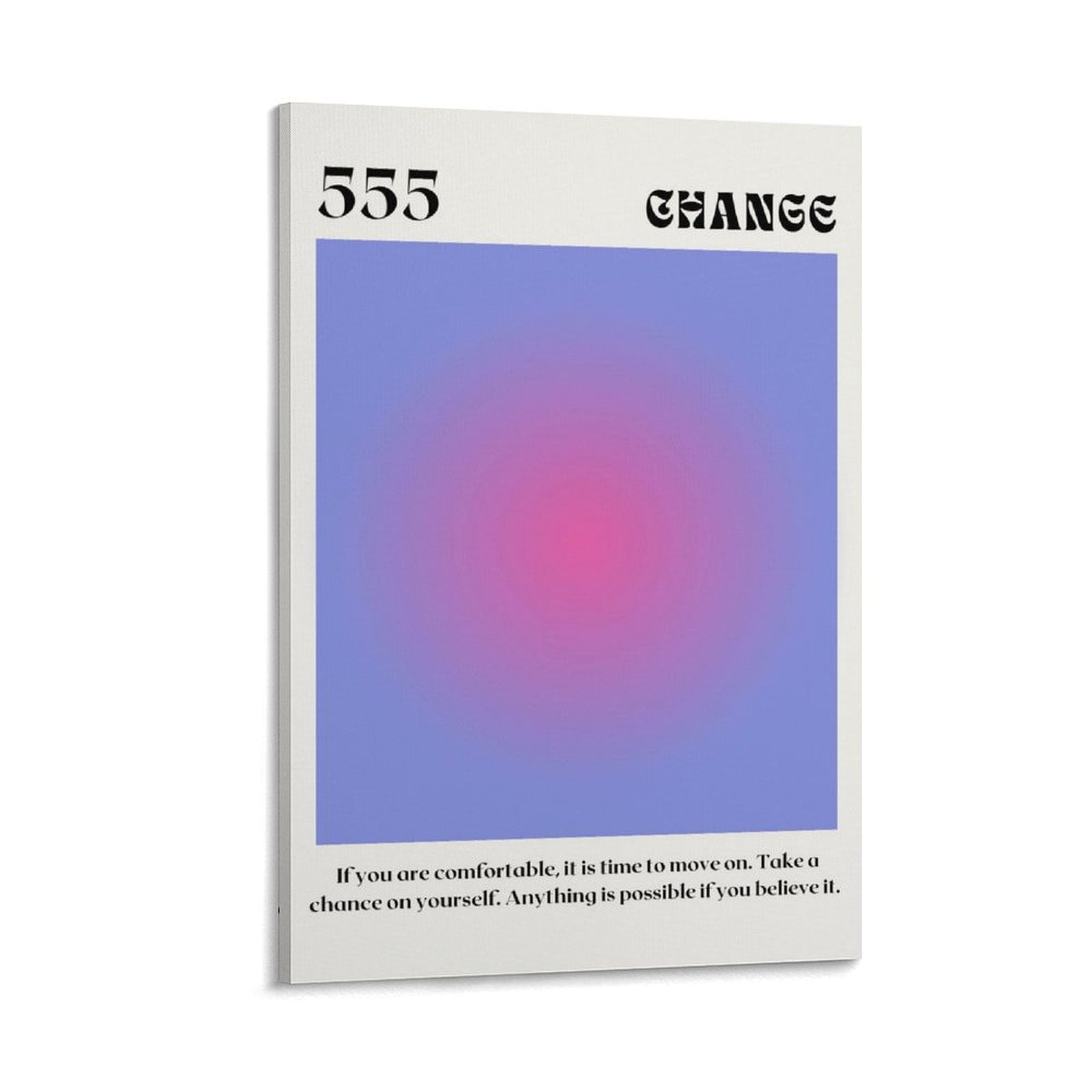 Angel Number Gradient Halo 555 Spiritual Poster Picture Print Canvas ...