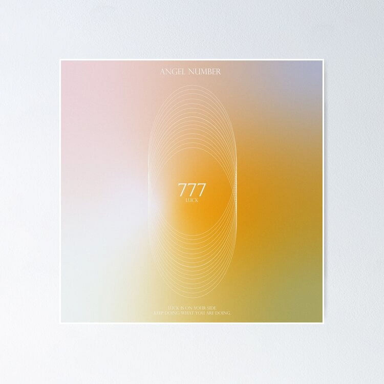 Angel Number Luck 777 Vertical Poster, 8x12 UNFRAMED - Walmart.com