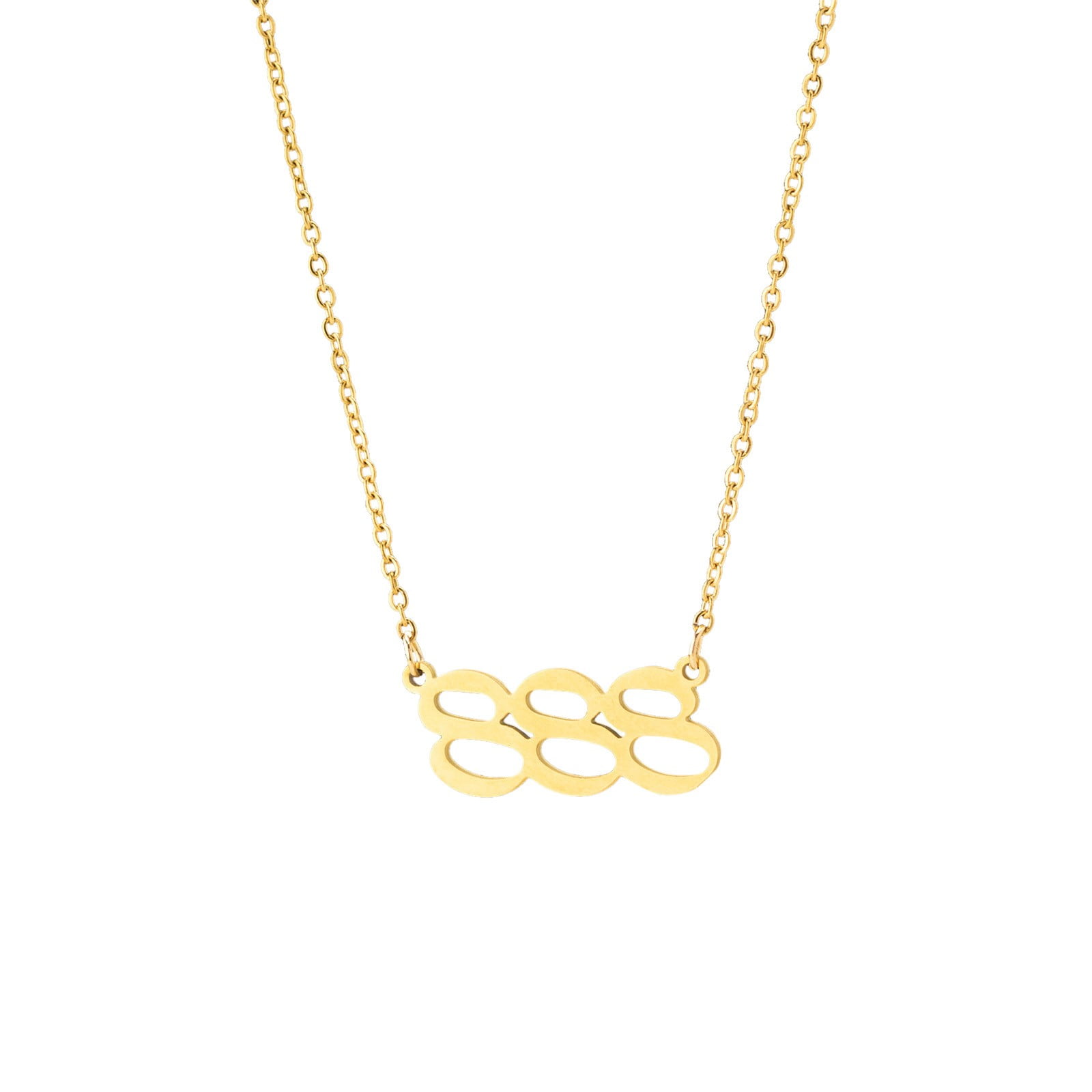 Angel Number Necklace, Gaqring Gold Silver Plated Stainless Steel ...