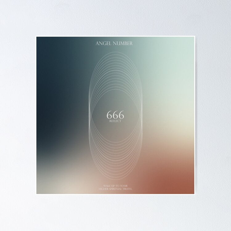 Angel Number Reflect 666 Vertical UNFRAMED Poster, 12x18 - Walmart.com