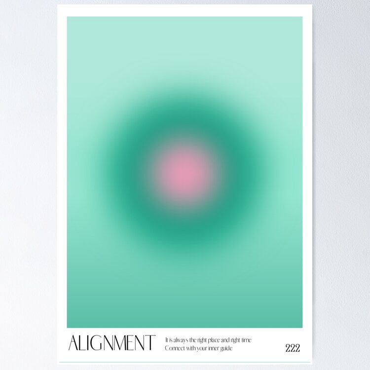 Angel Numbers 222 Alignment // aura/ spiritual UNFRAMED Poster, 8x12 ...