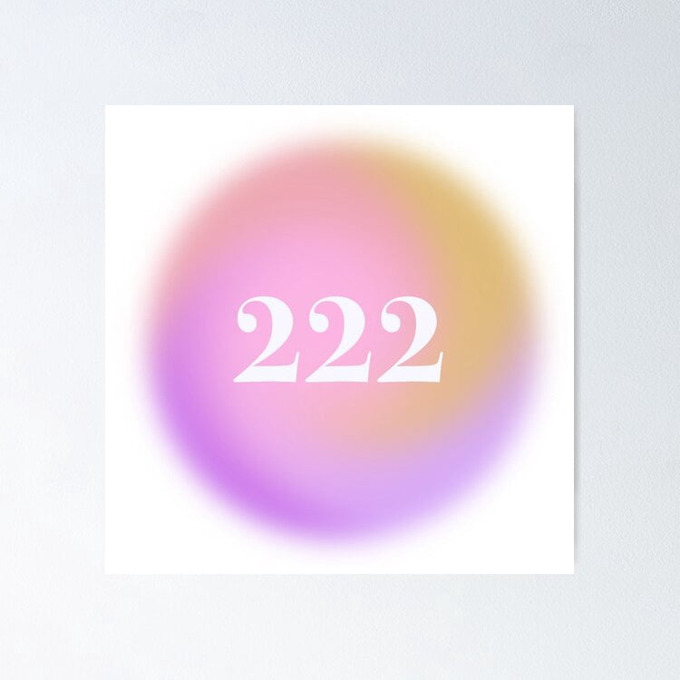 Angel Numbers 222 Poster- Unframed Poster | Wall Art | Perfect For Home ...