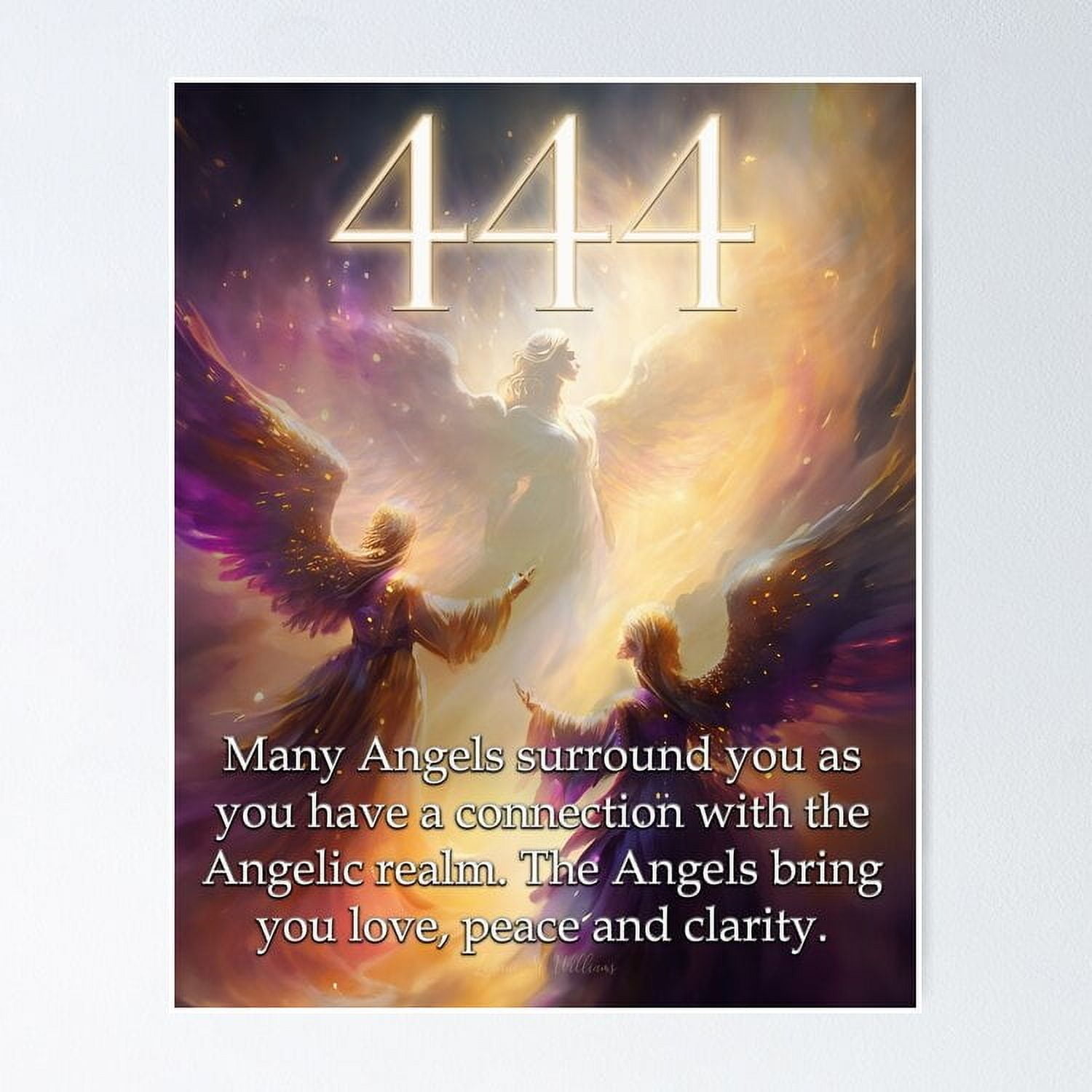 Angel Numbers 444 UNFRAMED Poster, 18x24 - Walmart.com