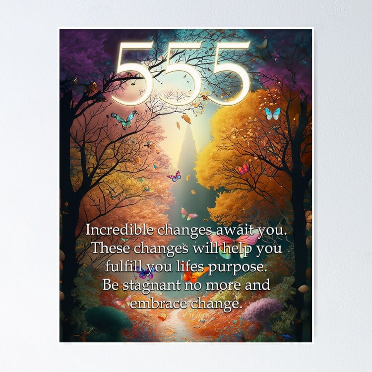 Angel Numbers 555 Poster- Unframed Poster | Wall Art | Perfect For Home ...
