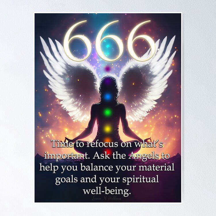 Angel Numbers 666 UNFRAMED Poster, 12x18 - Walmart.com