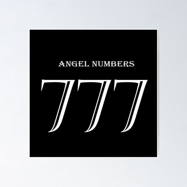 Angel Numbers 777 Poster- Unframed Poster | Wall Art | Perfect For Home ...