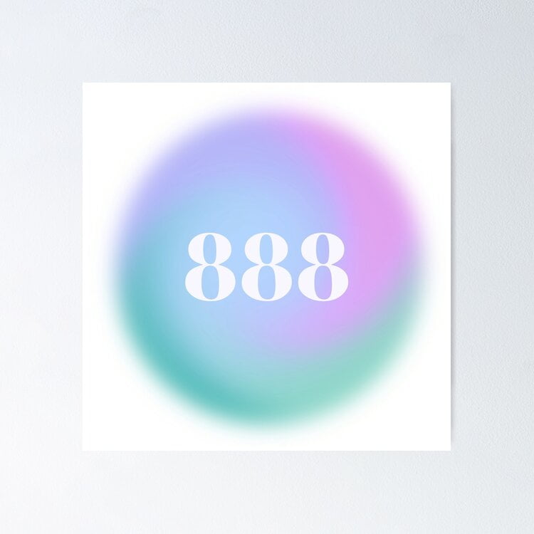 Angel Numbers 888 Poster- Unframed Poster | Wall Art | Perfect For Home ...