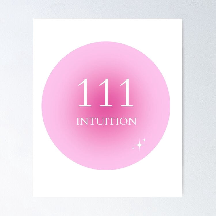 Angel Numbers Manifestation 111 Poster- Unframed Poster | Wall Art ...