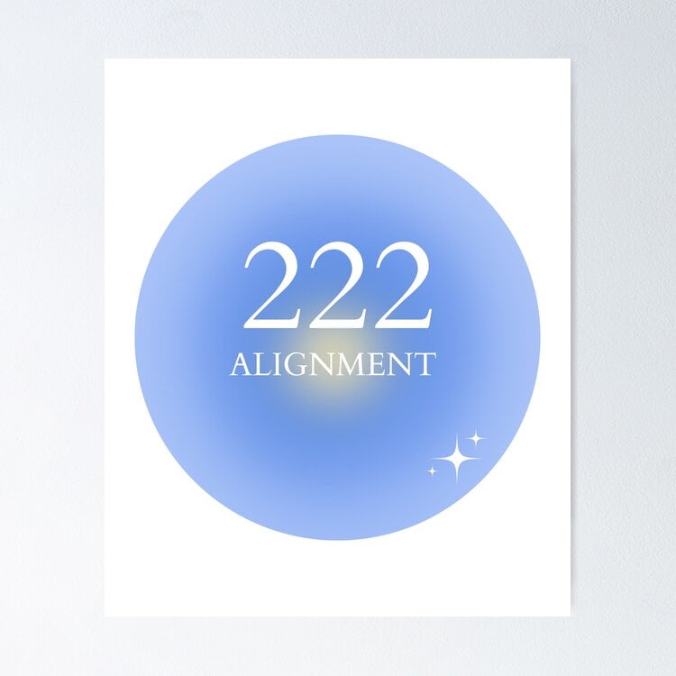 Angel Numbers Manifestation 222 Poster- Unframed Poster | Wall Art ...