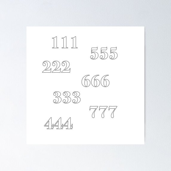 Angel Numbers Poster- Unframed Poster | Wall Art | Perfect For Home ...