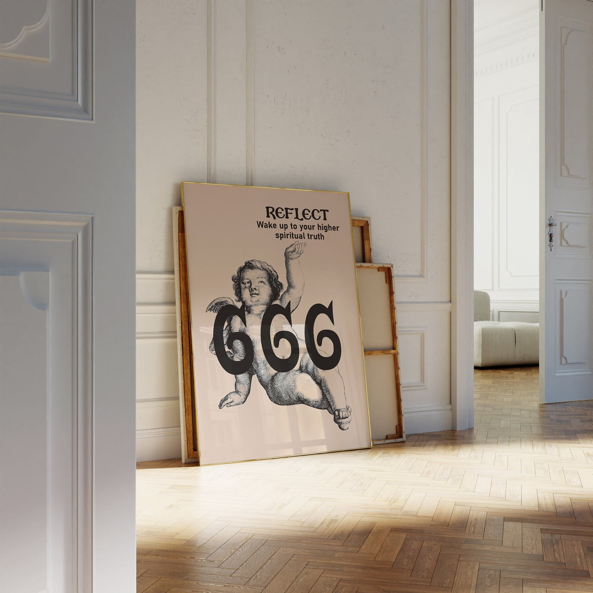 Angel Numbers Print, 666 Reflect Poster, Preppy Room Decor ...