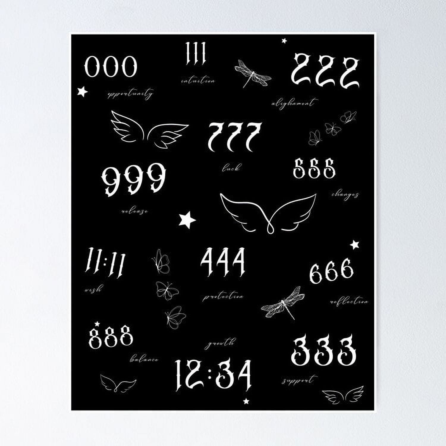 Angel Numbers UNFRAMED Poster, 12x18 - Walmart.com