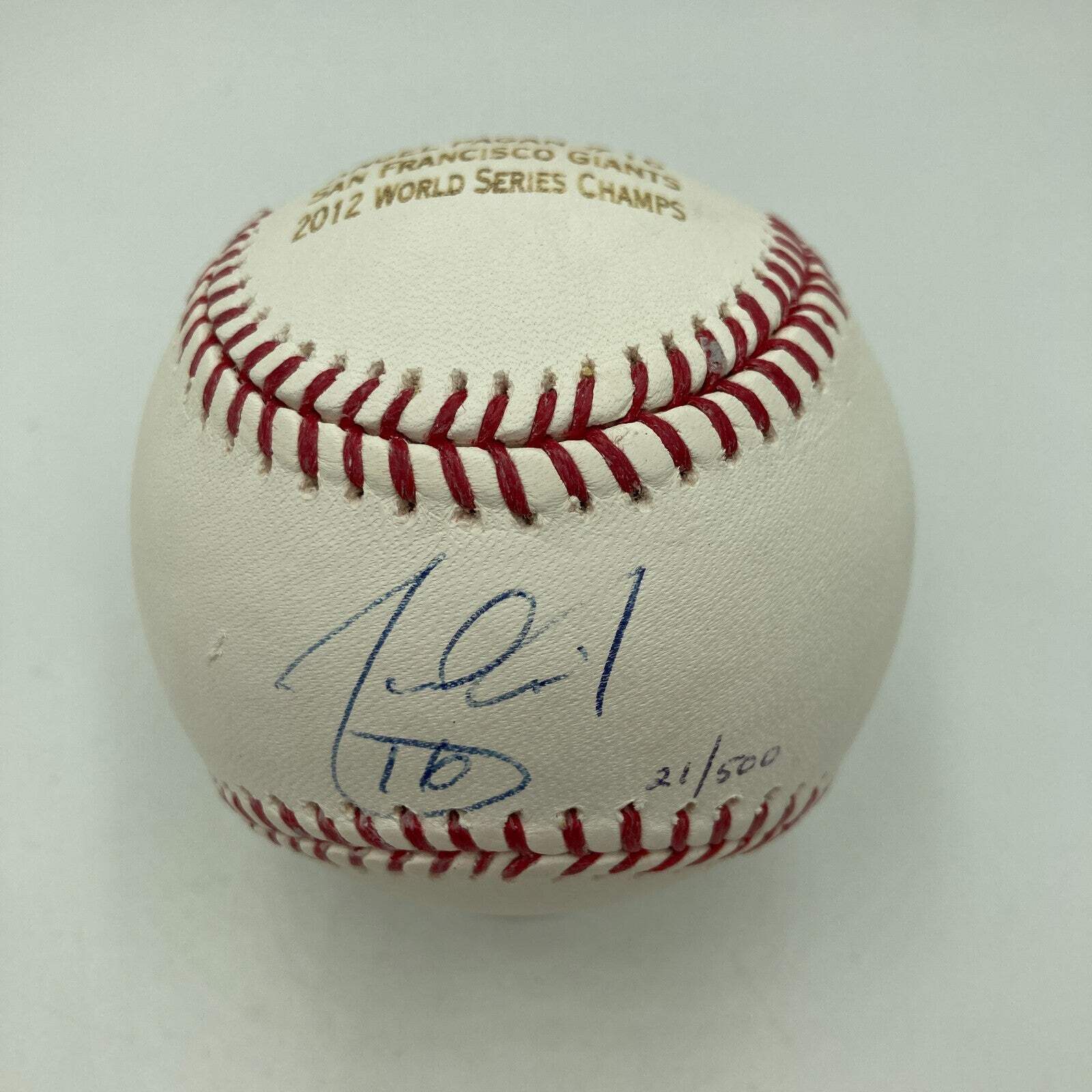 Angel Pagan Signed Major League Baseball 2012 W.S. Champs PSA DNA COA ...
