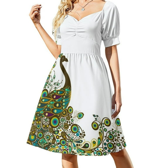 Angel-Peacock Sleeveless Dress birthday dress for women Women's skirt ...