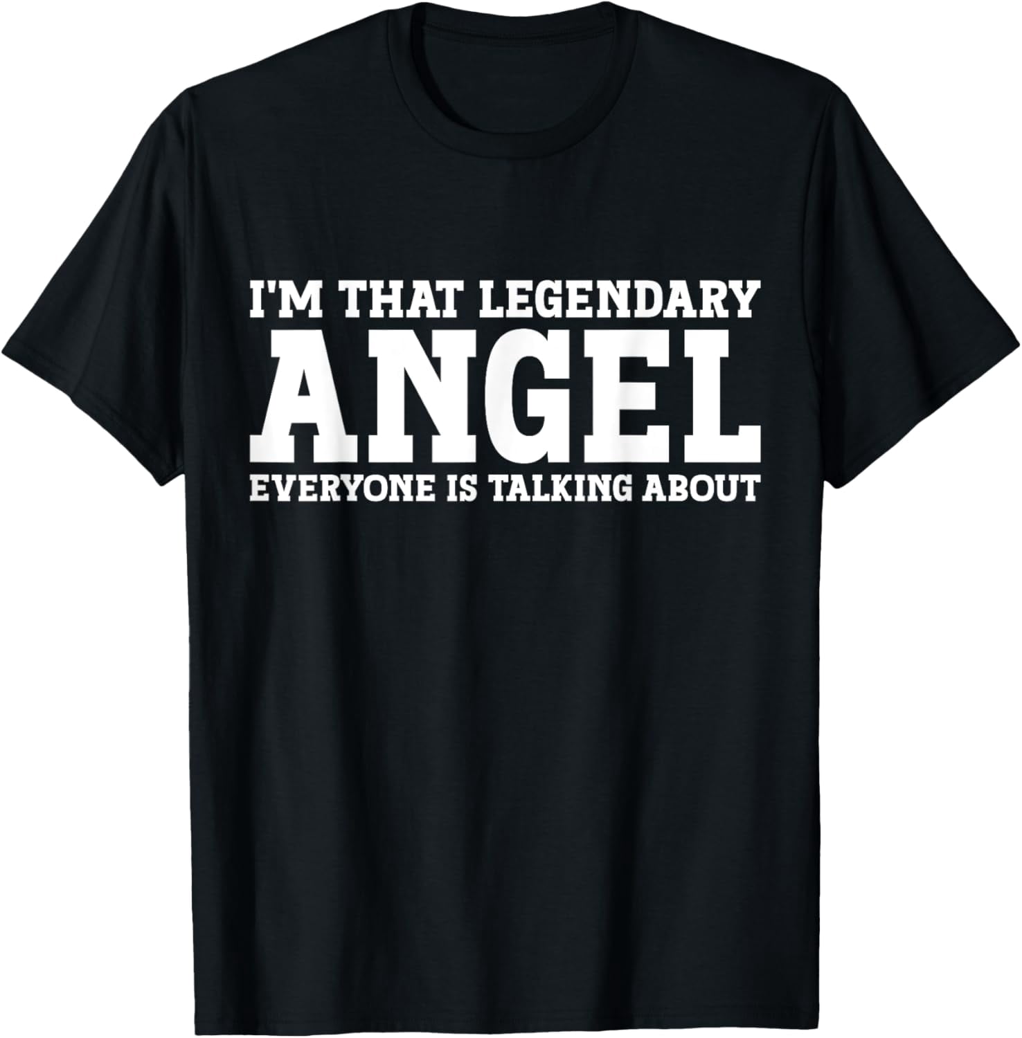 Angel Personal Name Funny Angel T-Shirt men and women can wear, black ...