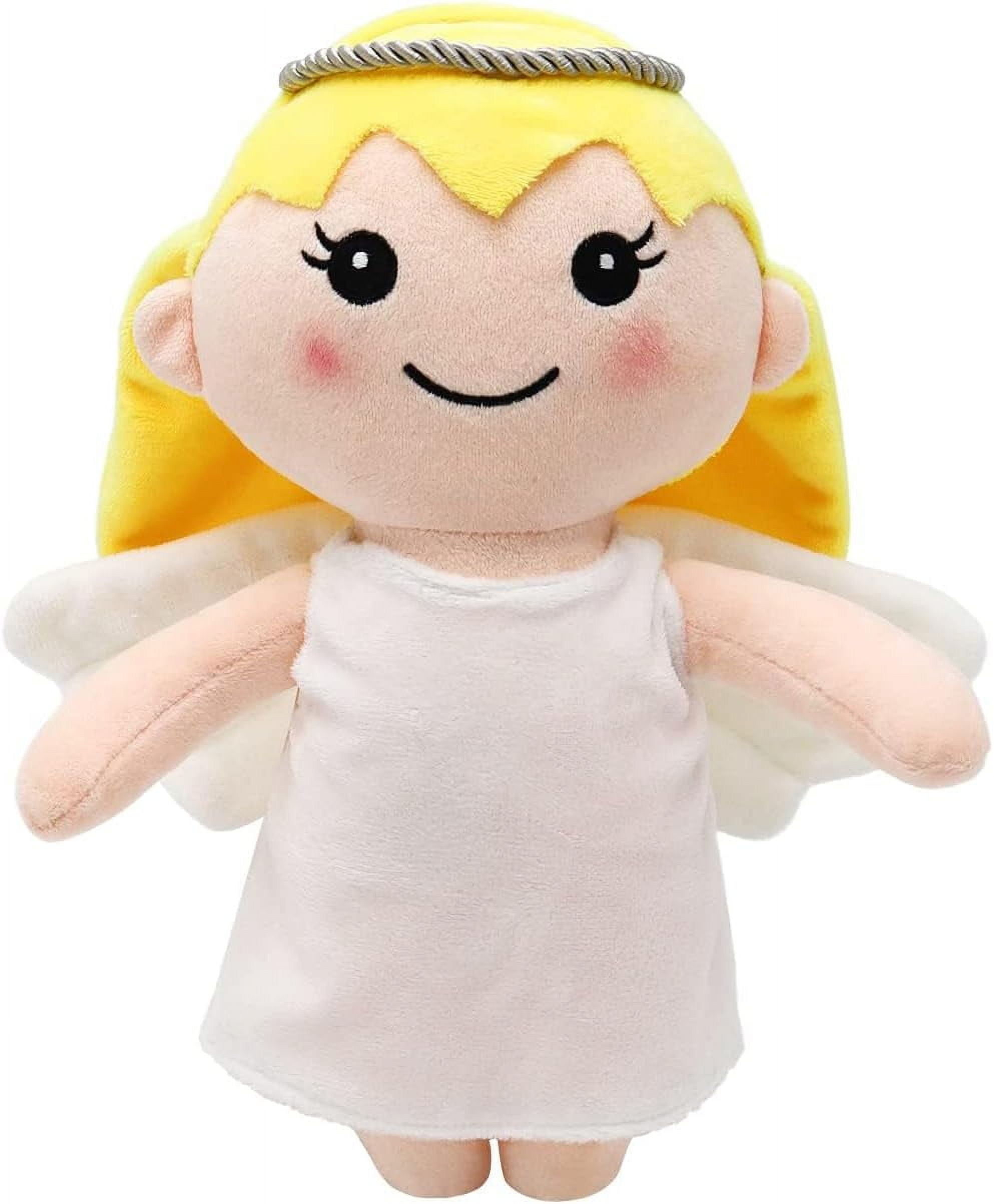 Angel Plush Doll Guardian Angel Stuffed Animal with Wings Baptism ...