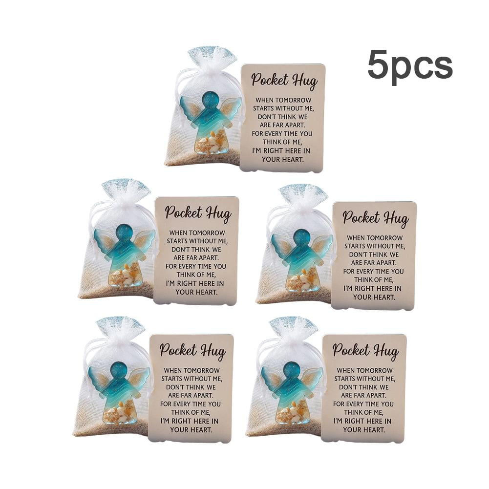Angel Pocket Hug in Memory of The Dead – 1/3/5 Pcs Resin Angel Keepsake ...