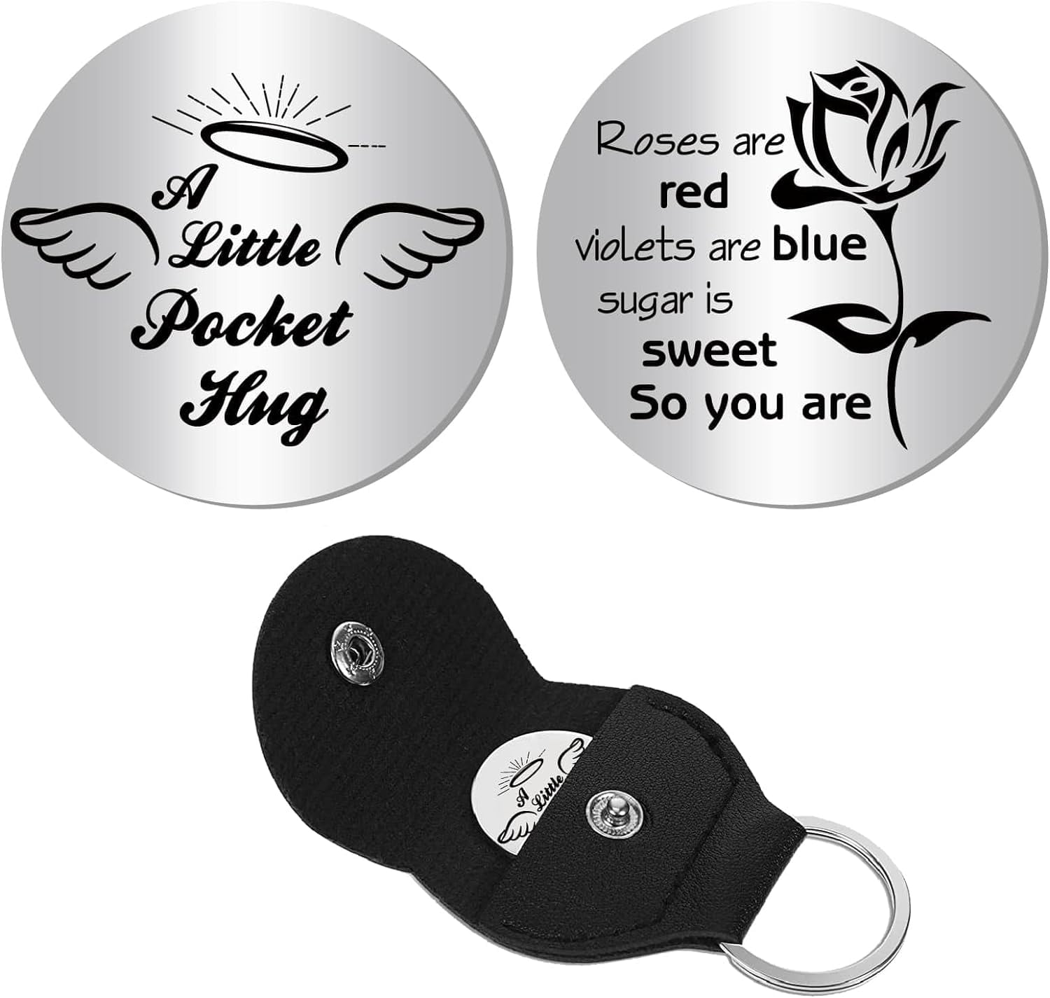 Angel Pocket Hug Token Long Distance Relationship Keepsake Engraved ...