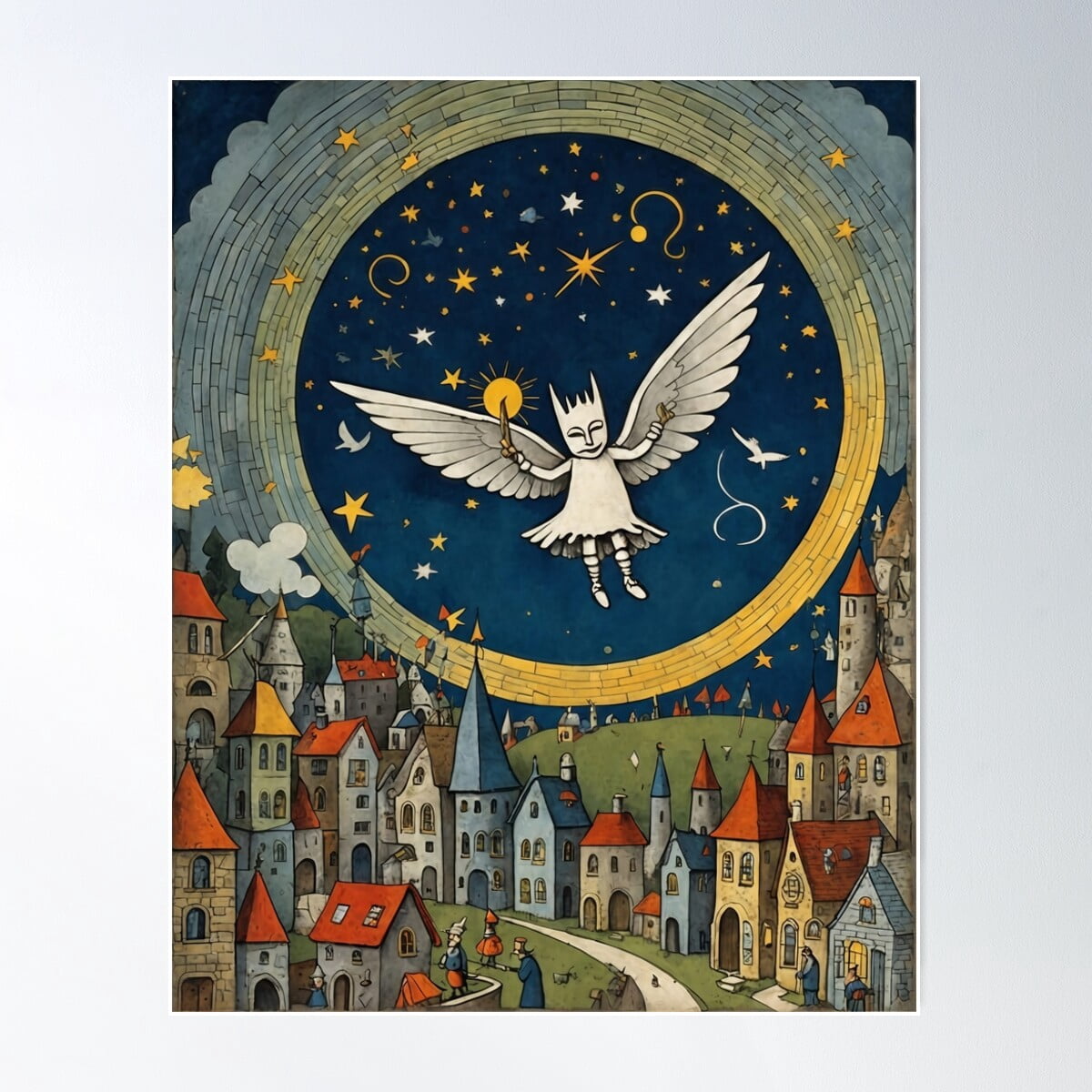 Angel Poster Wall Art, Modern Wall Decor For Living Room Bedroom, 8x12 ...