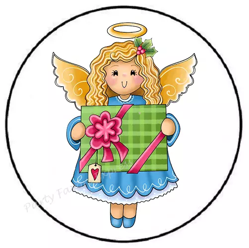 Angel Present Christmas Stickers Party Favors Phone Decal Water Bottle ...