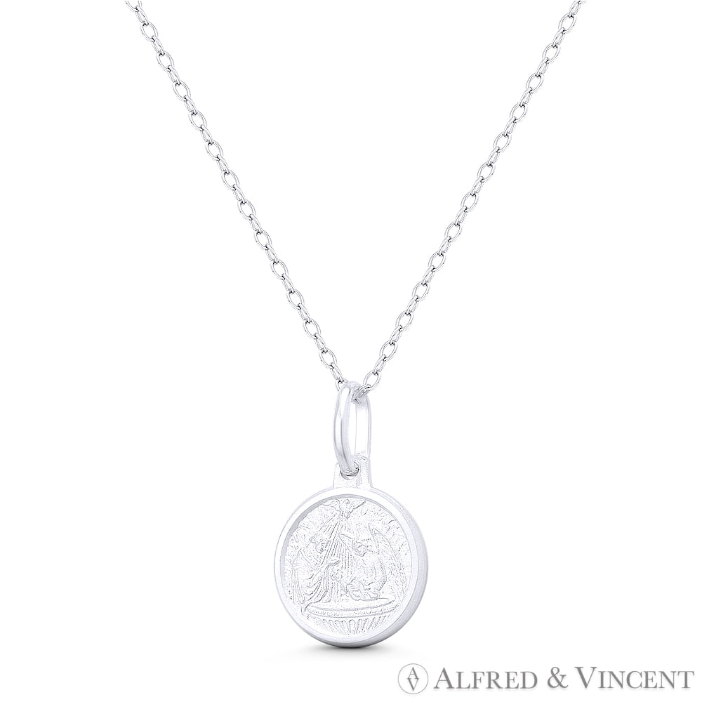 Angel, Priest, & Holy Spirit Baptism / Christening Memento Medallion ...