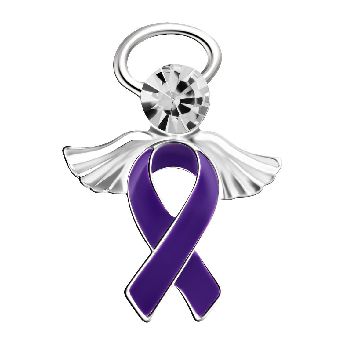 Angel Purple Ribbon Cancer Survivor Awareness Pins - Walmart.com