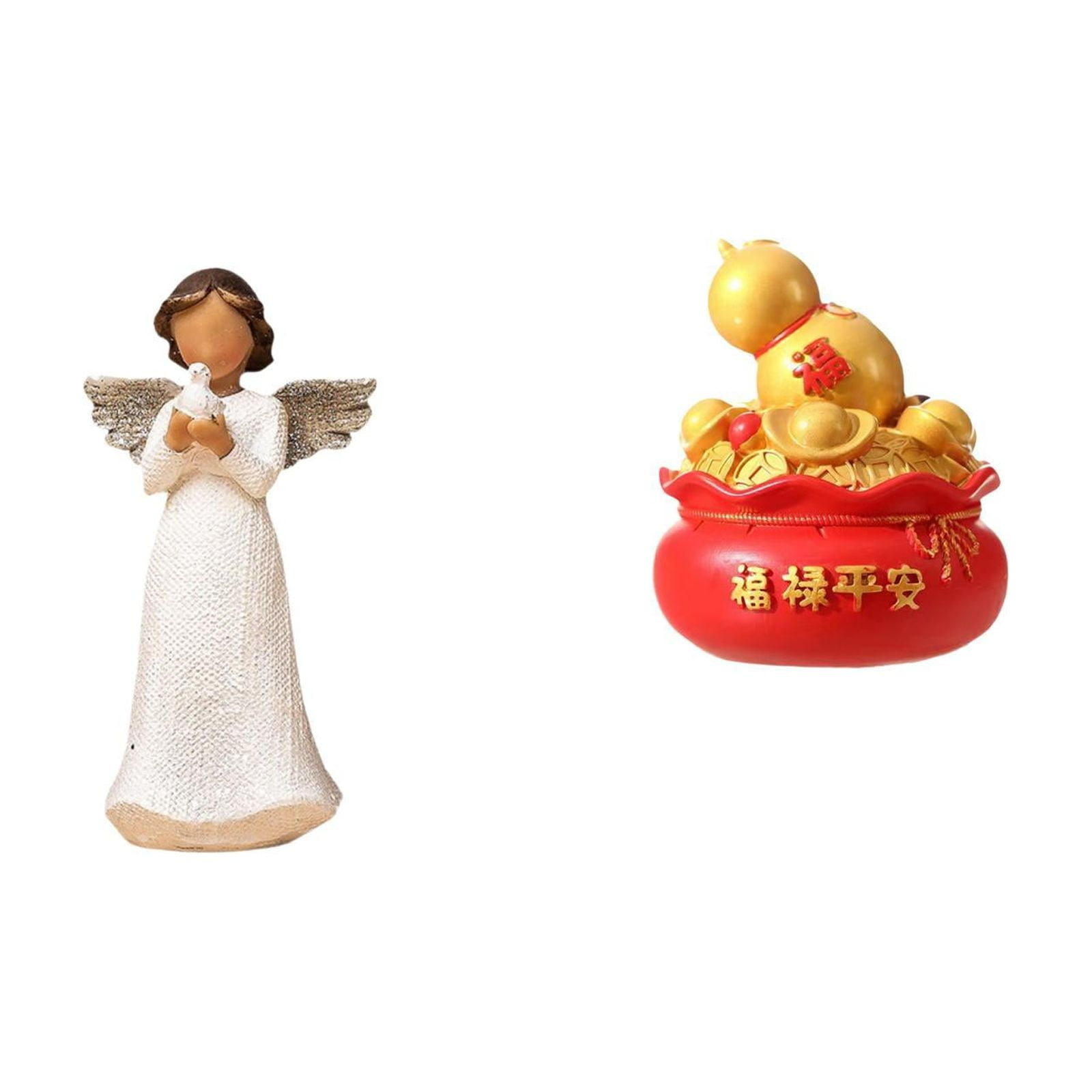Angel Resin Figurine Statue Treasure Basin Sculpture Handcrafted Resin ...