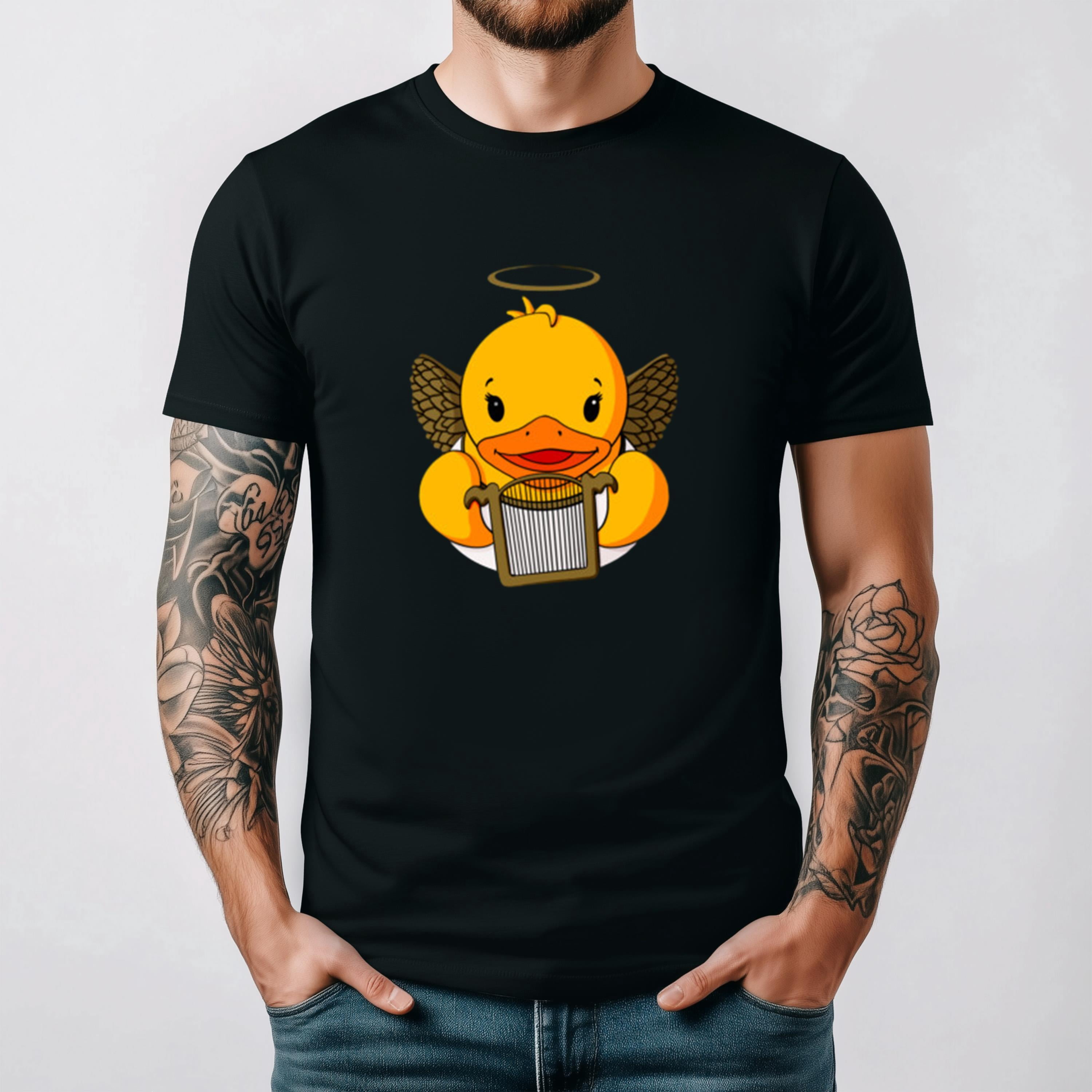 Angel Rubber Duck Funny Heaven Wings Halo Toy Gift Unisex T-Shirt up to ...