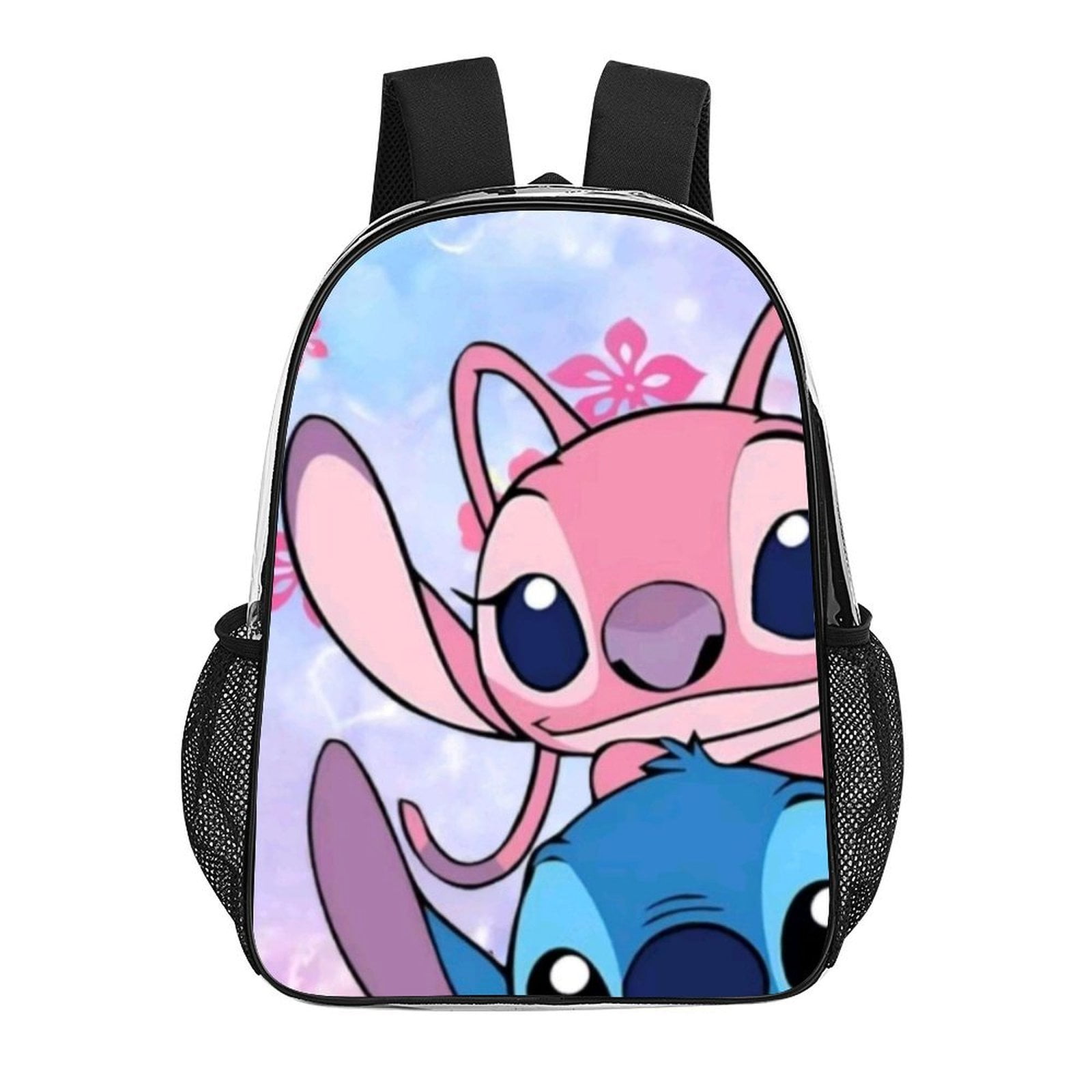 Angel & STITCH And Angel4 17 Inch Clear Backpack Large Capacity Heavy ...
