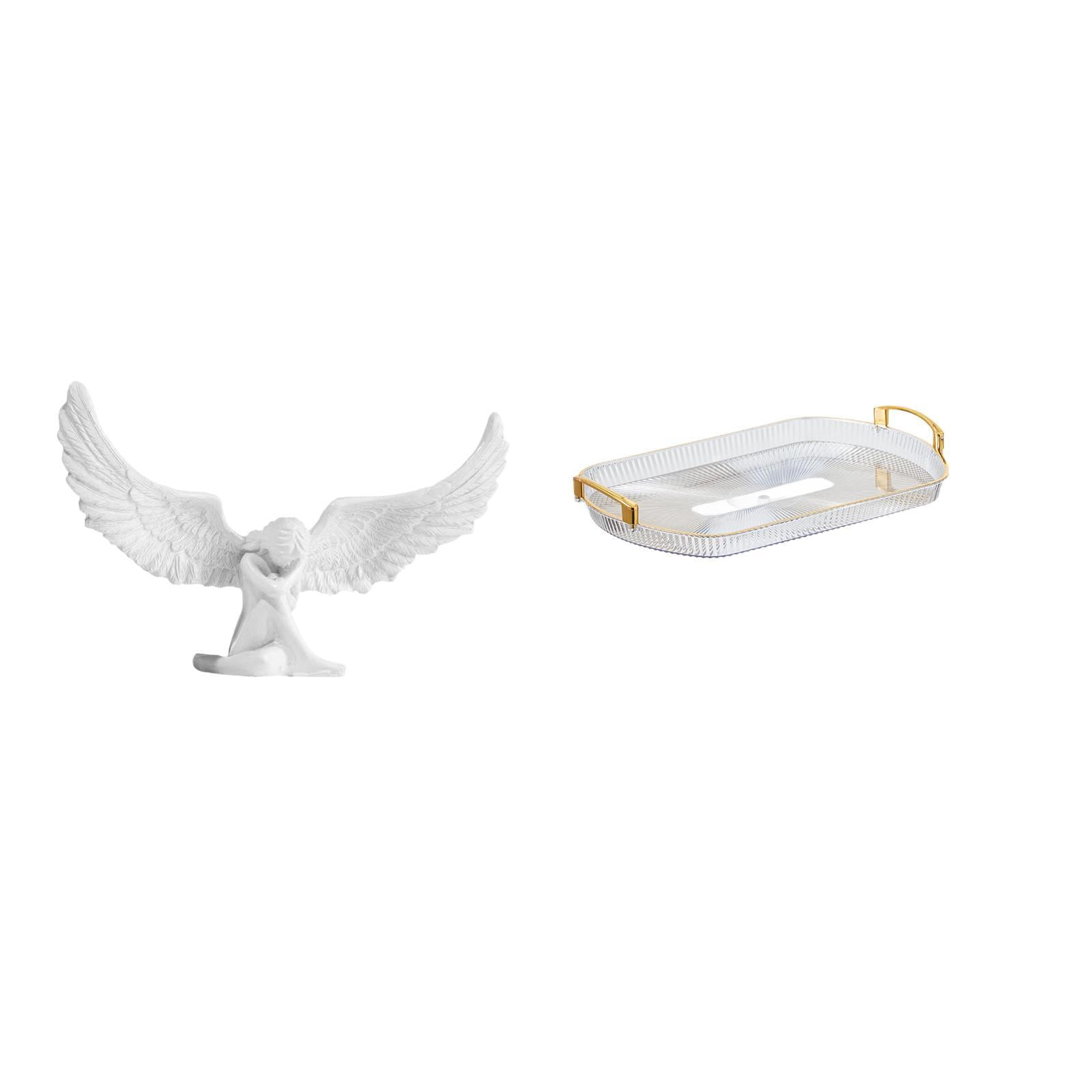 Angel Sculpture Storage Tray Rectangle Organizer Resin Material for ...