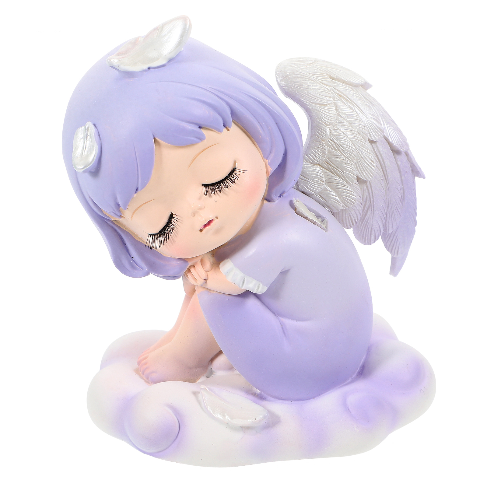 Toyandona Resin Angel Girl Trinket Blue Home Decor 1 Pair 3.1x3.3x2.6in ...