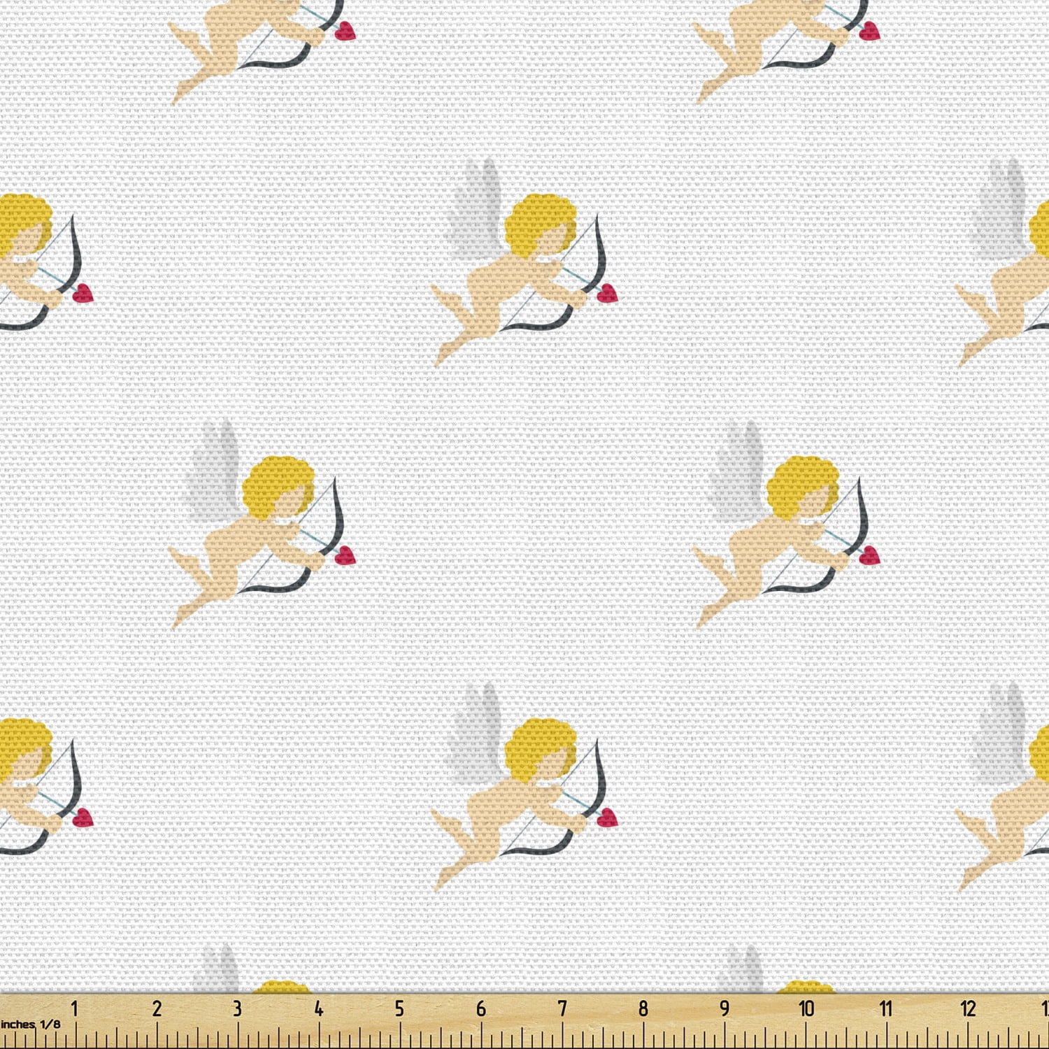 Ambesonne Love Theme Fabric by the Yard Upholstery, Amour Love Arrow ...