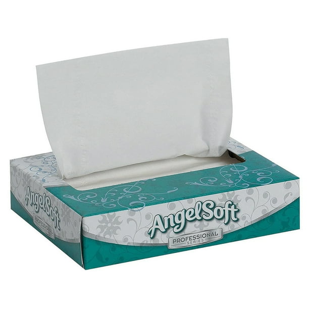 Angel Soft Professional Series 2-Ply Facial Tissue Flat Box 50 Count ...