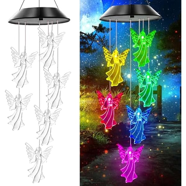 Angel Solar Wind Chimes, Angel Wind Chimes for Outside,Best Gifts for ...