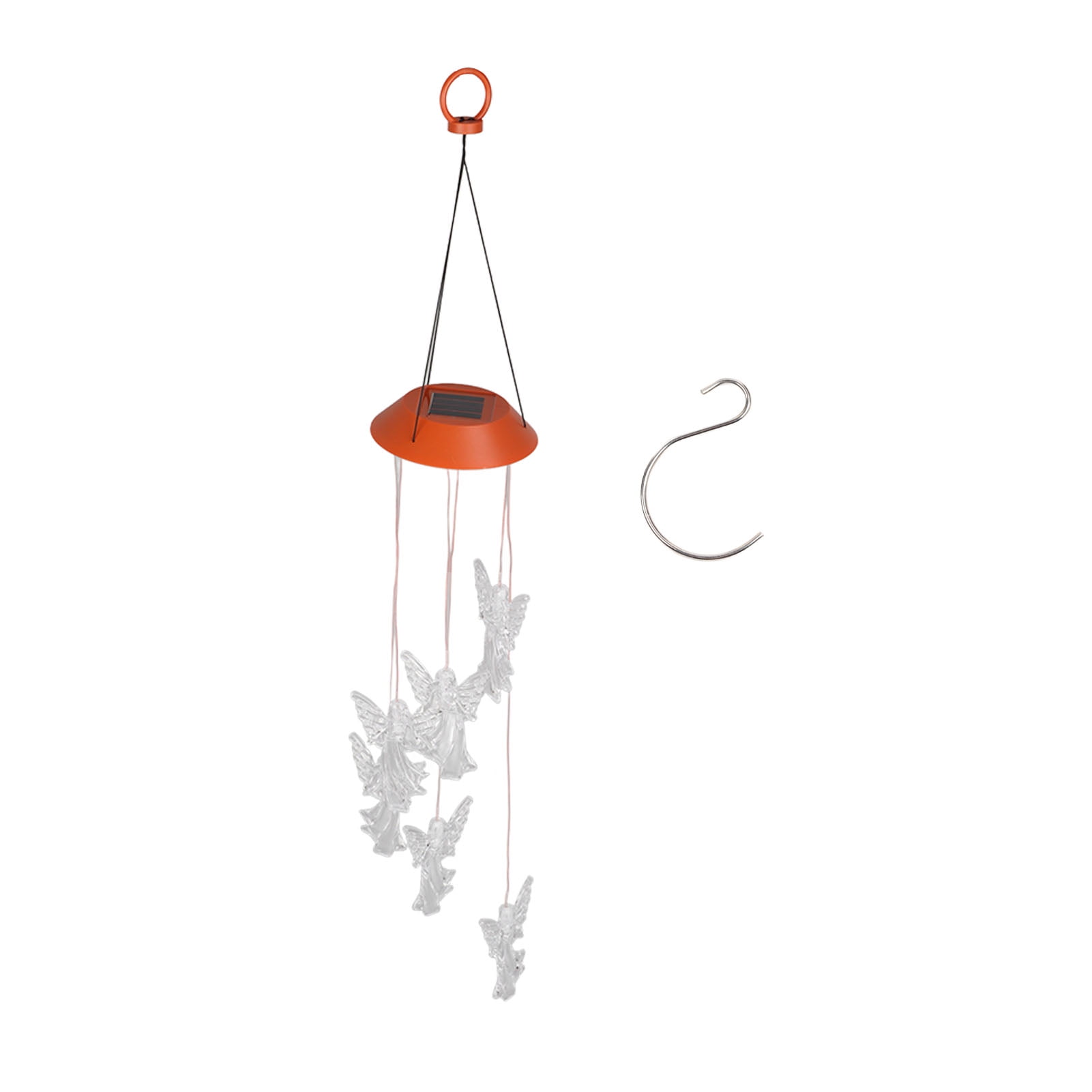 Angel Solar Wind Chimes Light Color Changing LED Solar Angel Mobile ...