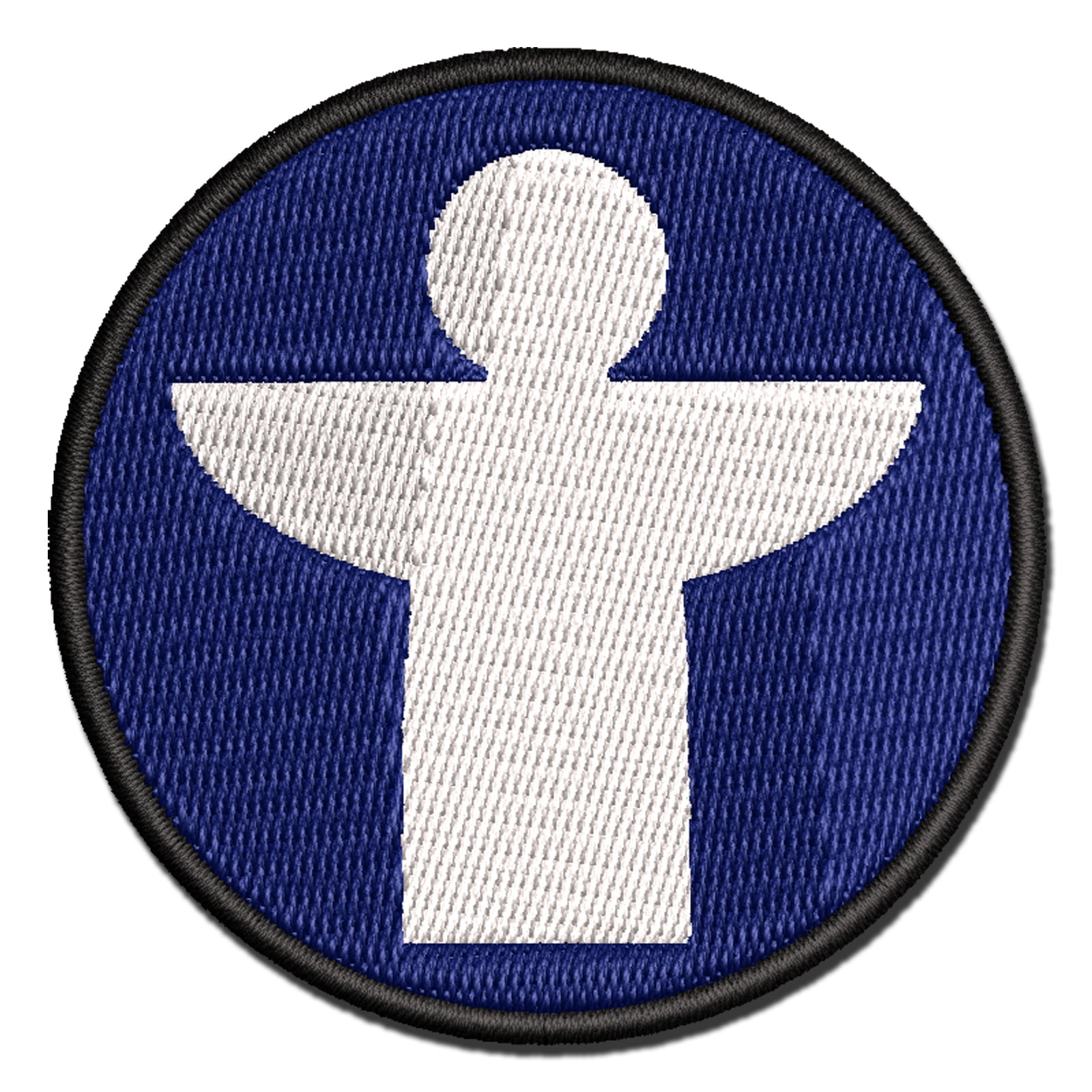 Angel Symbol Applique Multi-Color Embroidered Iron-On Patch - 2.5 Inch ...